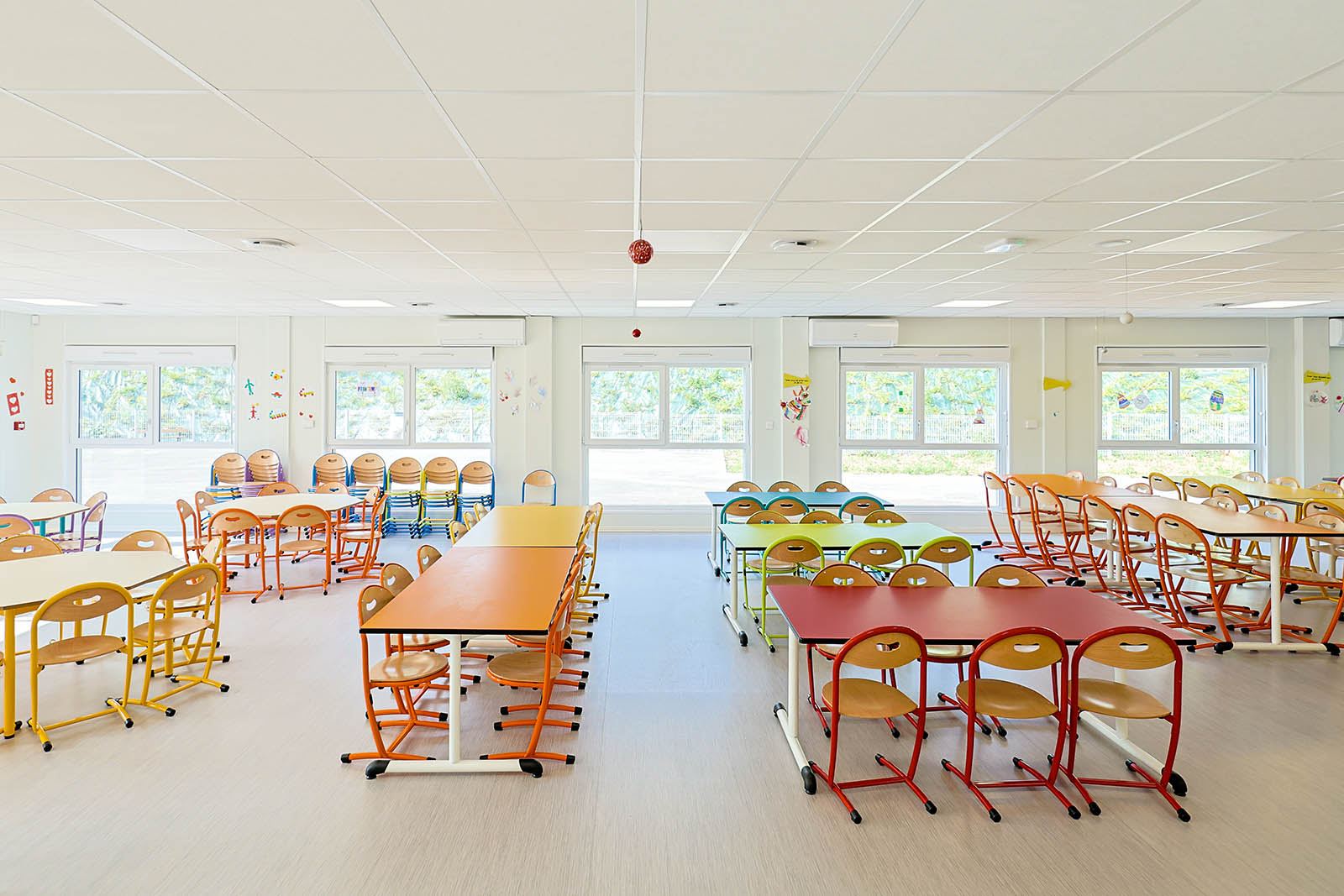 Restaurant modulaire, réfectoire préfabriqué pour les établissements ...